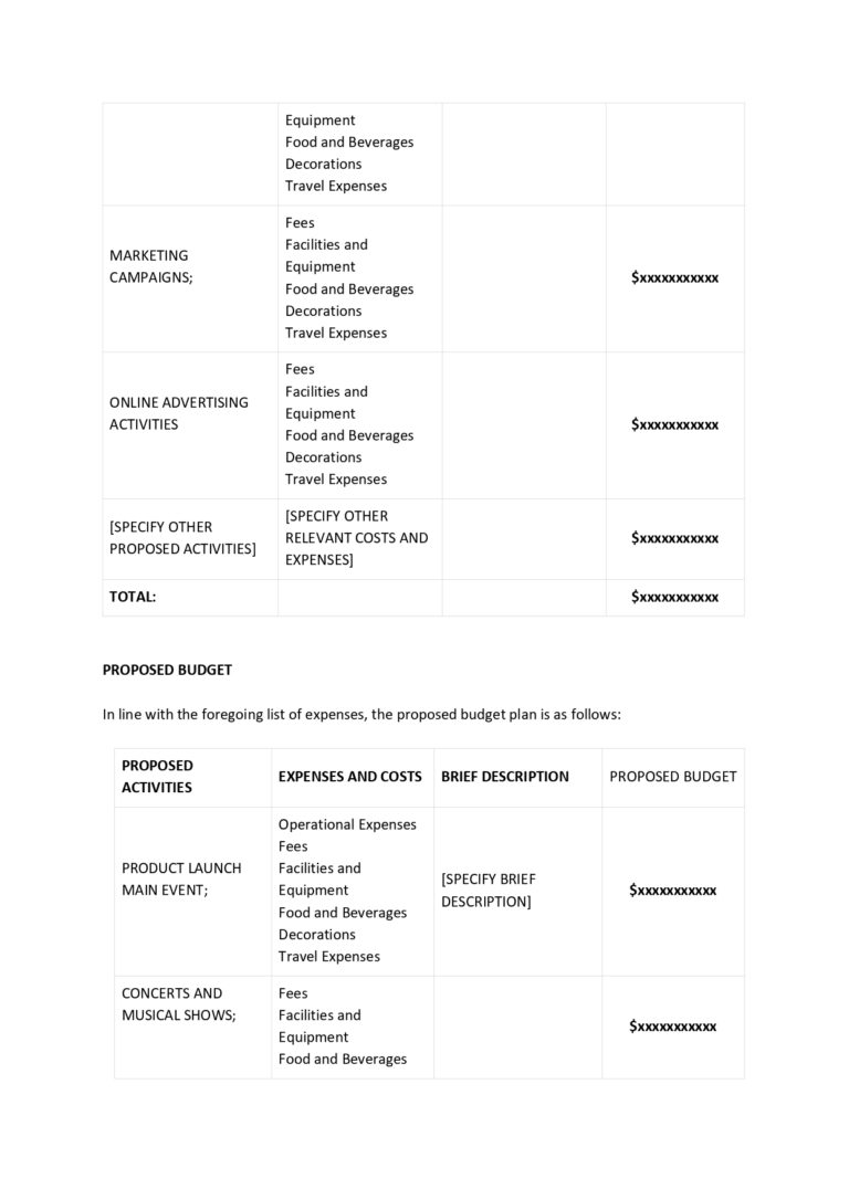 Product Launch Proposal Template - MbcVirtual