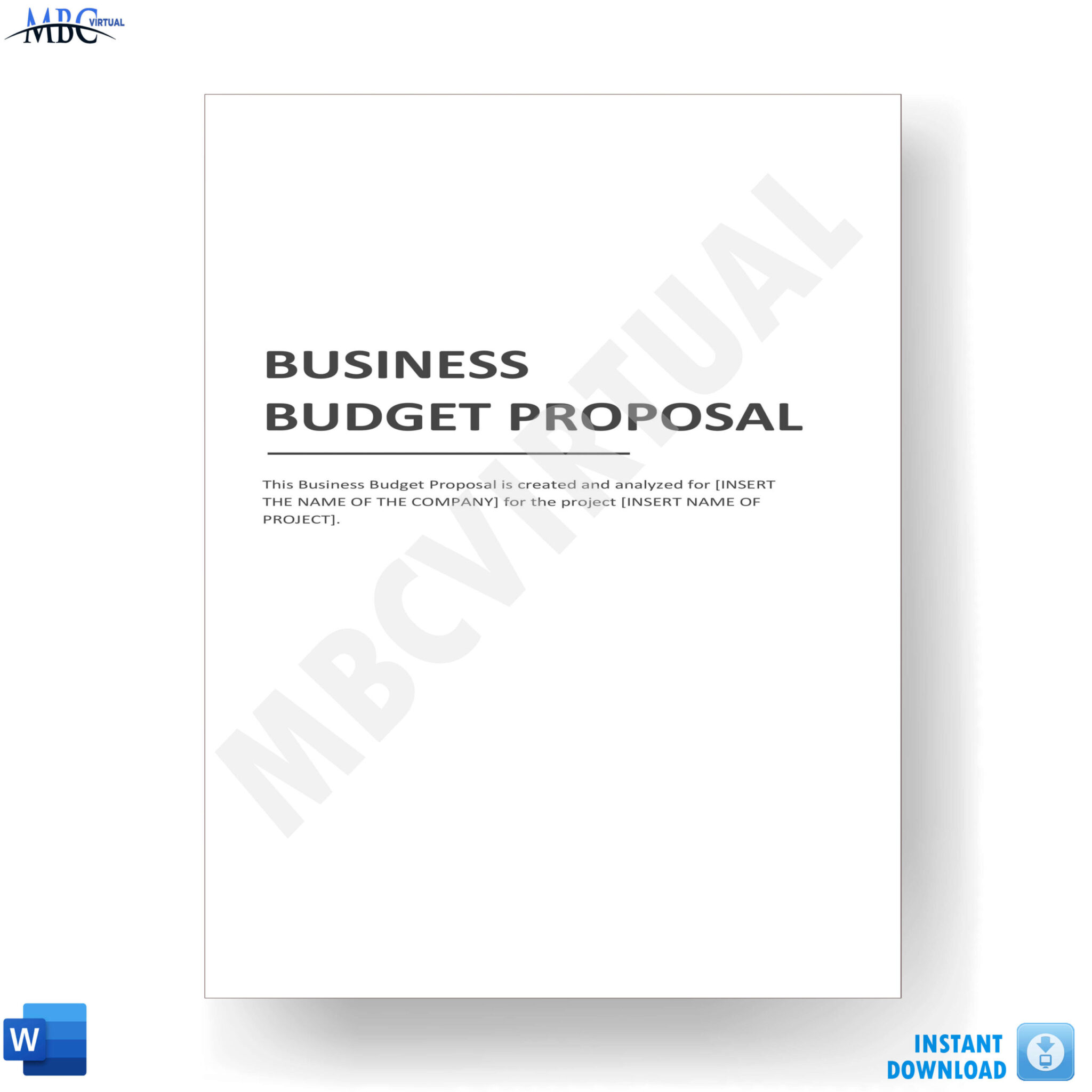 Business Budget Proposal Template - MbcVirtual