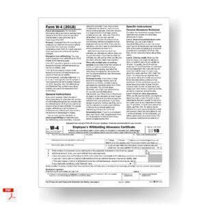 Form W-4, Employee’s Withholding Certificate 2018 – MbcVirtual