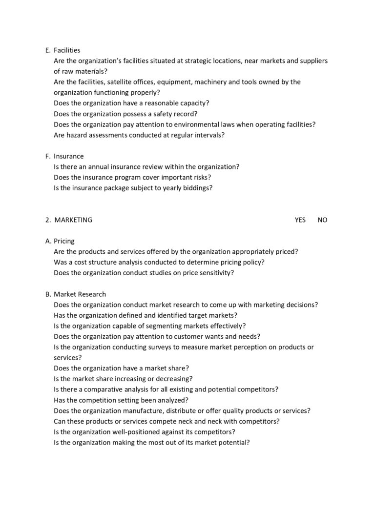 Management Audit Checklist Template - MbcVirtual