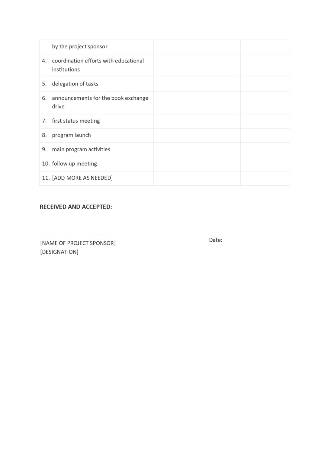 Project Management Work Plan Template - MbcVirtual
