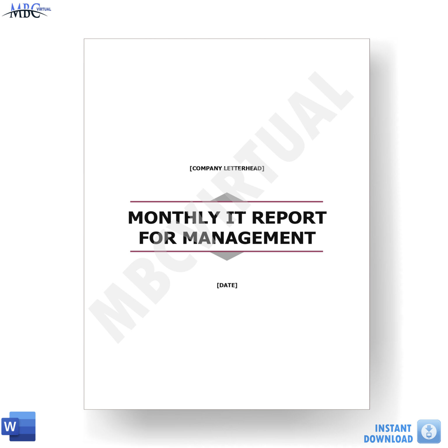 Monthly IT report Template for Management Template - MbcVirtual