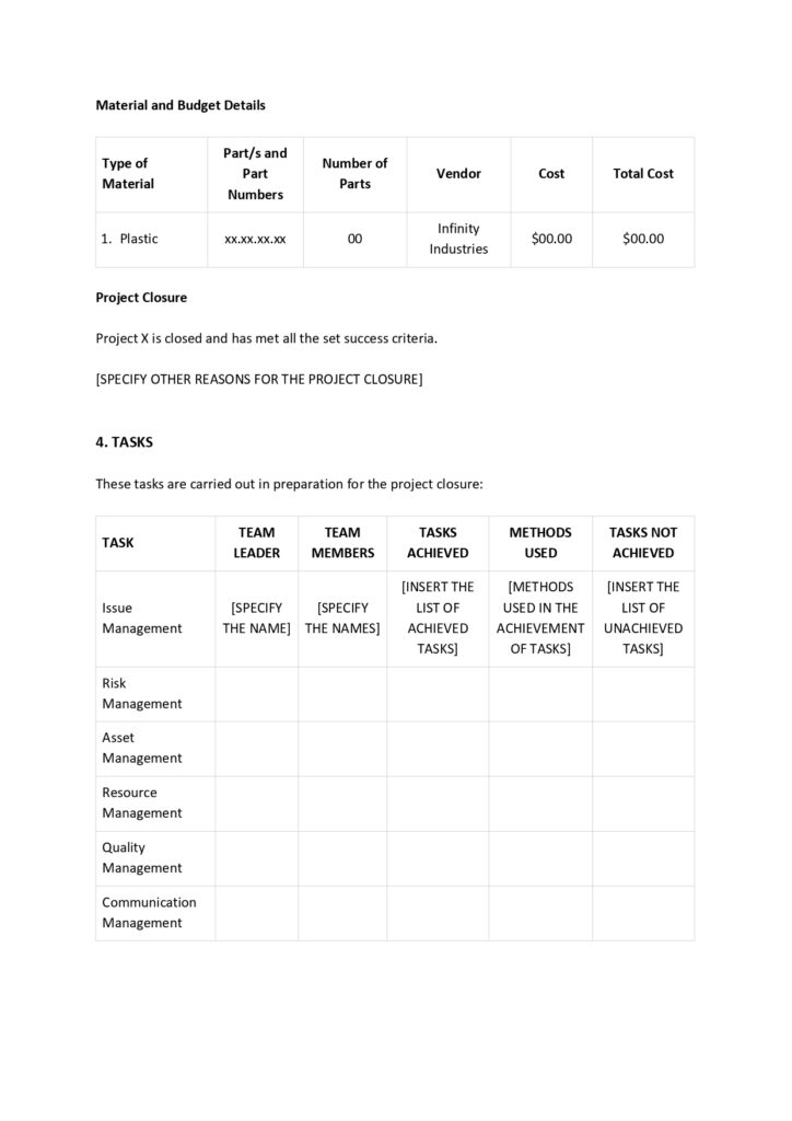 Project Closure Report Template - MbcVirtual