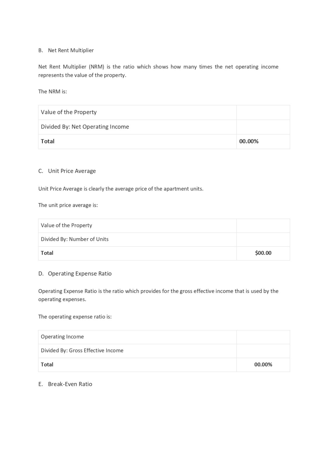 Real Estate Investment Analysis Template - MbcVirtual