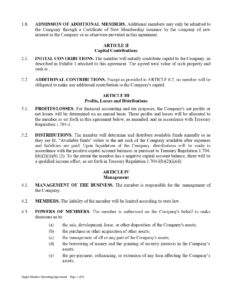 Single Member LLC Template - MbcVirtual