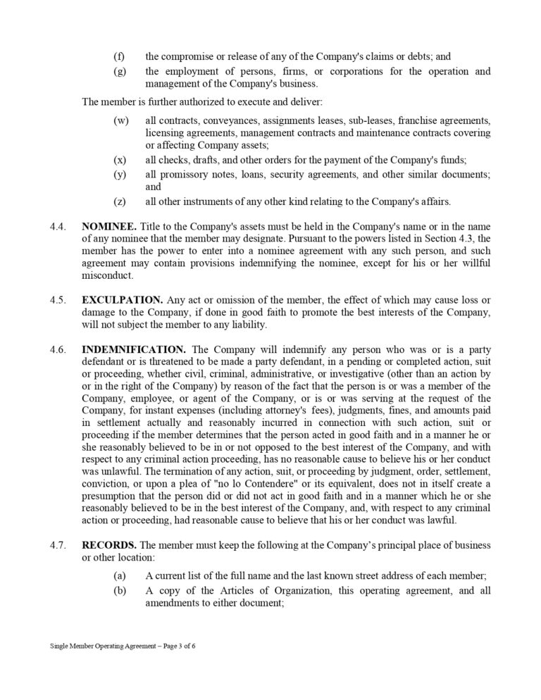 Single Member LLC Template - MbcVirtual