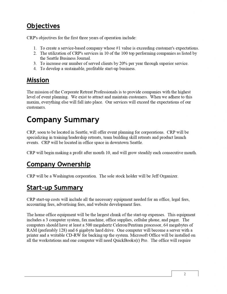 Pro Event Planning Business Plan Template - MbcVirtual