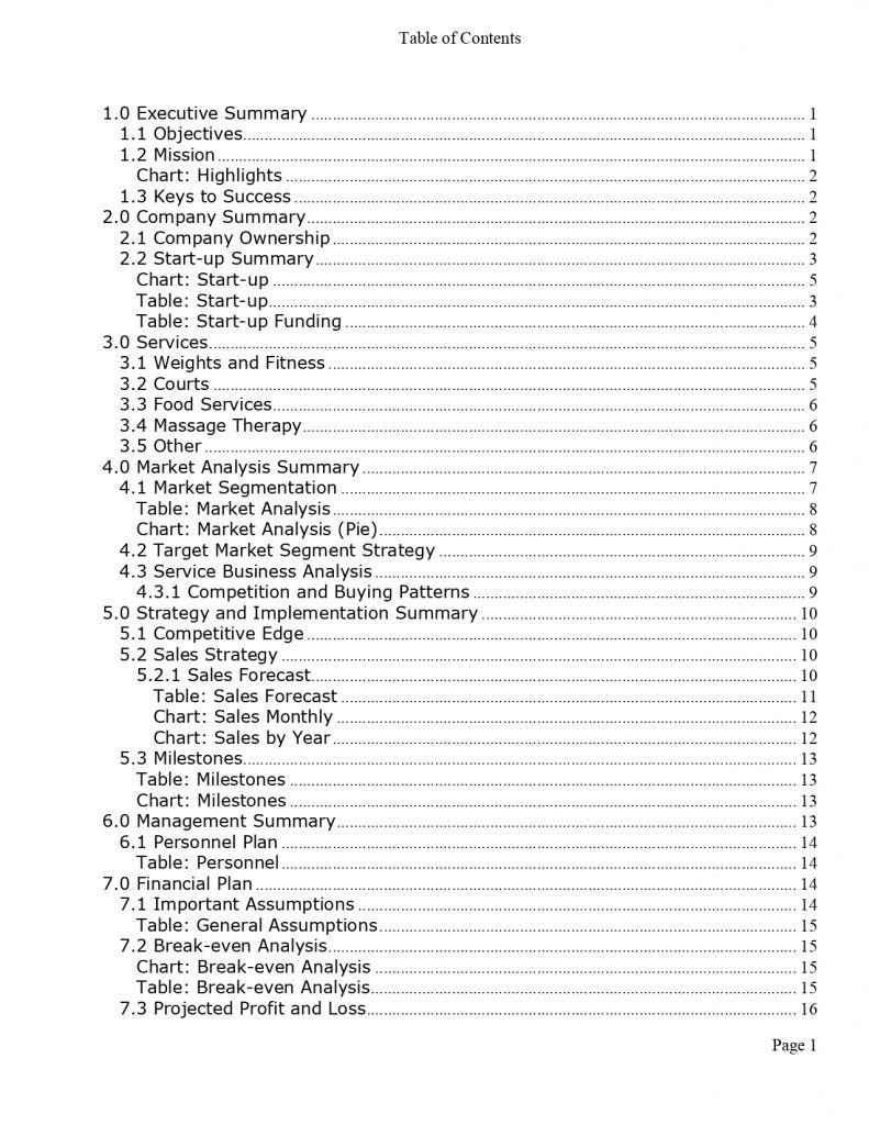 Pro Multi Sport Complex Business Plan Template - MbcVirtual