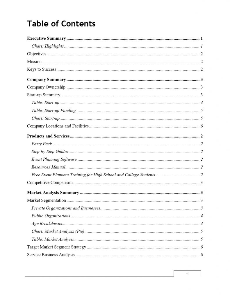 Pro Personal Event Planning Business Plan Template - MbcVirtual