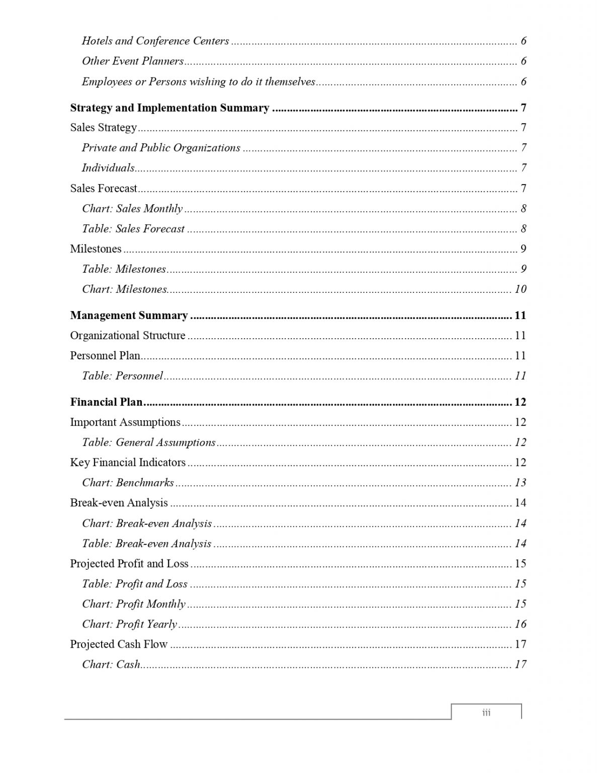 Pro Personal Event Planning Business Plan Template - MbcVirtual