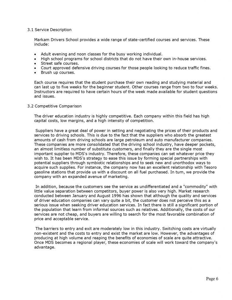 Pro Driving School Business Plan Template - MbcVirtual