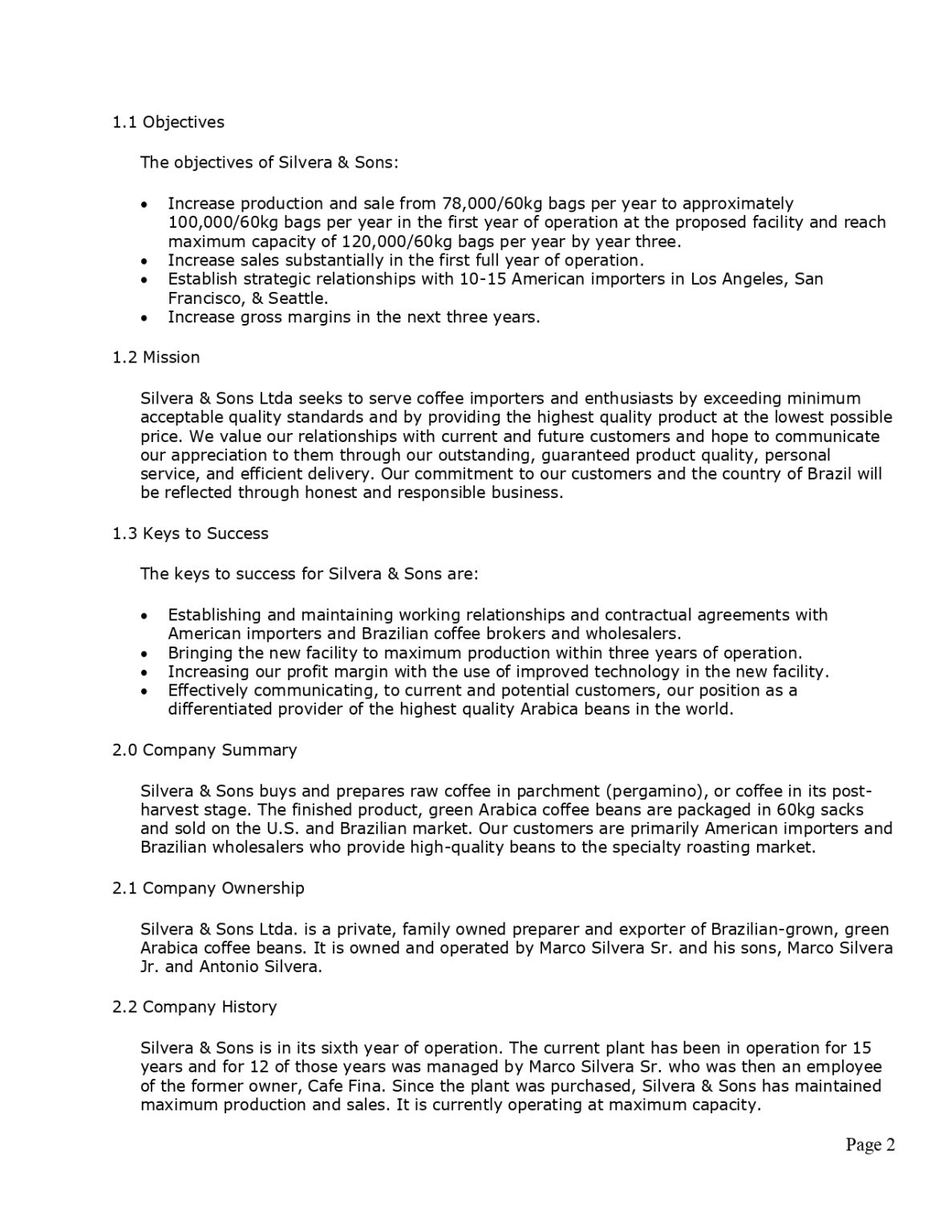 Pro Coffee Export Business Plan Template - MbcVirtual