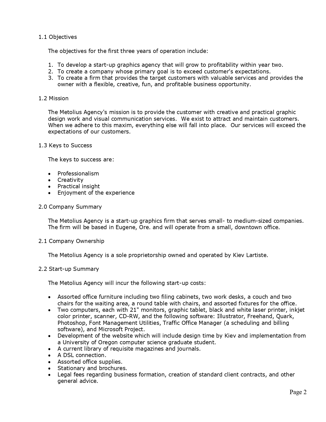 Pro Graphic Design Business Plan Template MbcVirtual