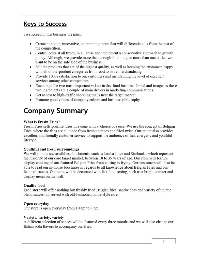 Pro Fast Food Restaurant Business Plan Template - MbcVirtual