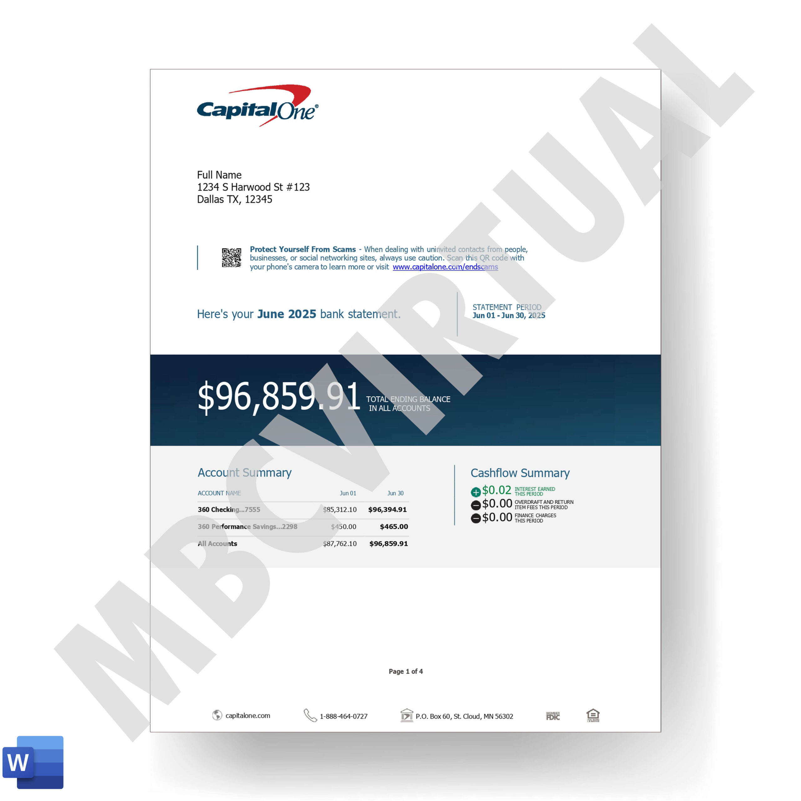 Capital One Bank Statement - MbcVirtual