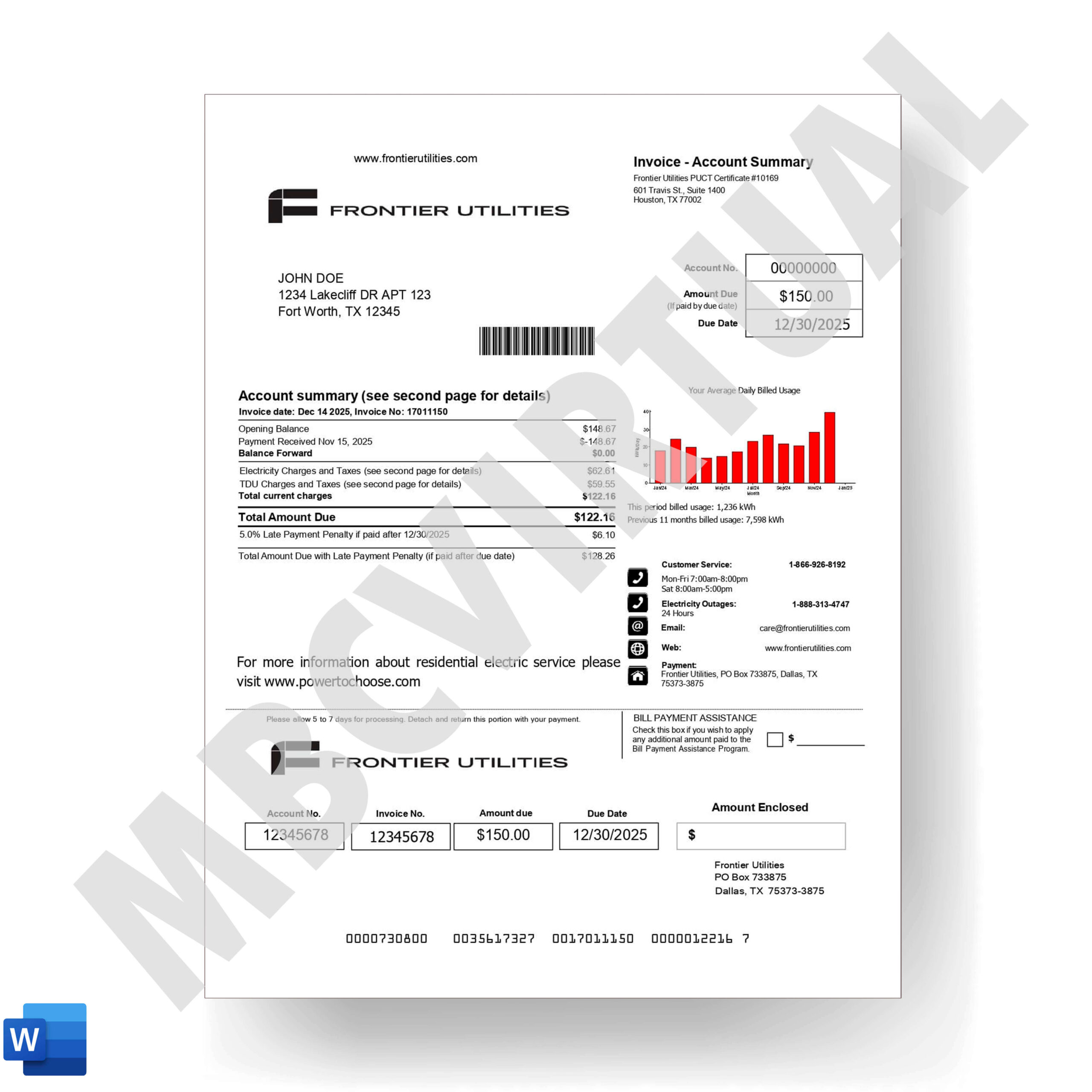 Frontier Utilities Template - MbcVirtual