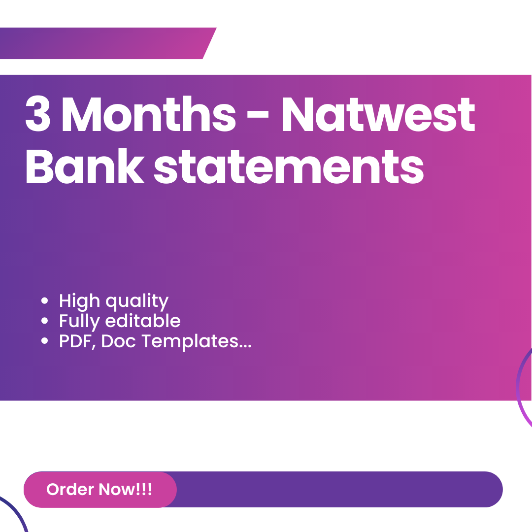 3 Months - Natwest Bank statements - MbcVirtual